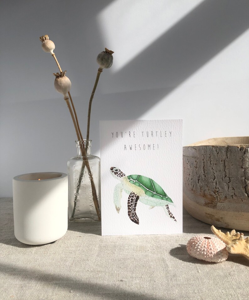 Ocean Card | Cute Watercolour Animal Illustrated Card | Appreciation ...