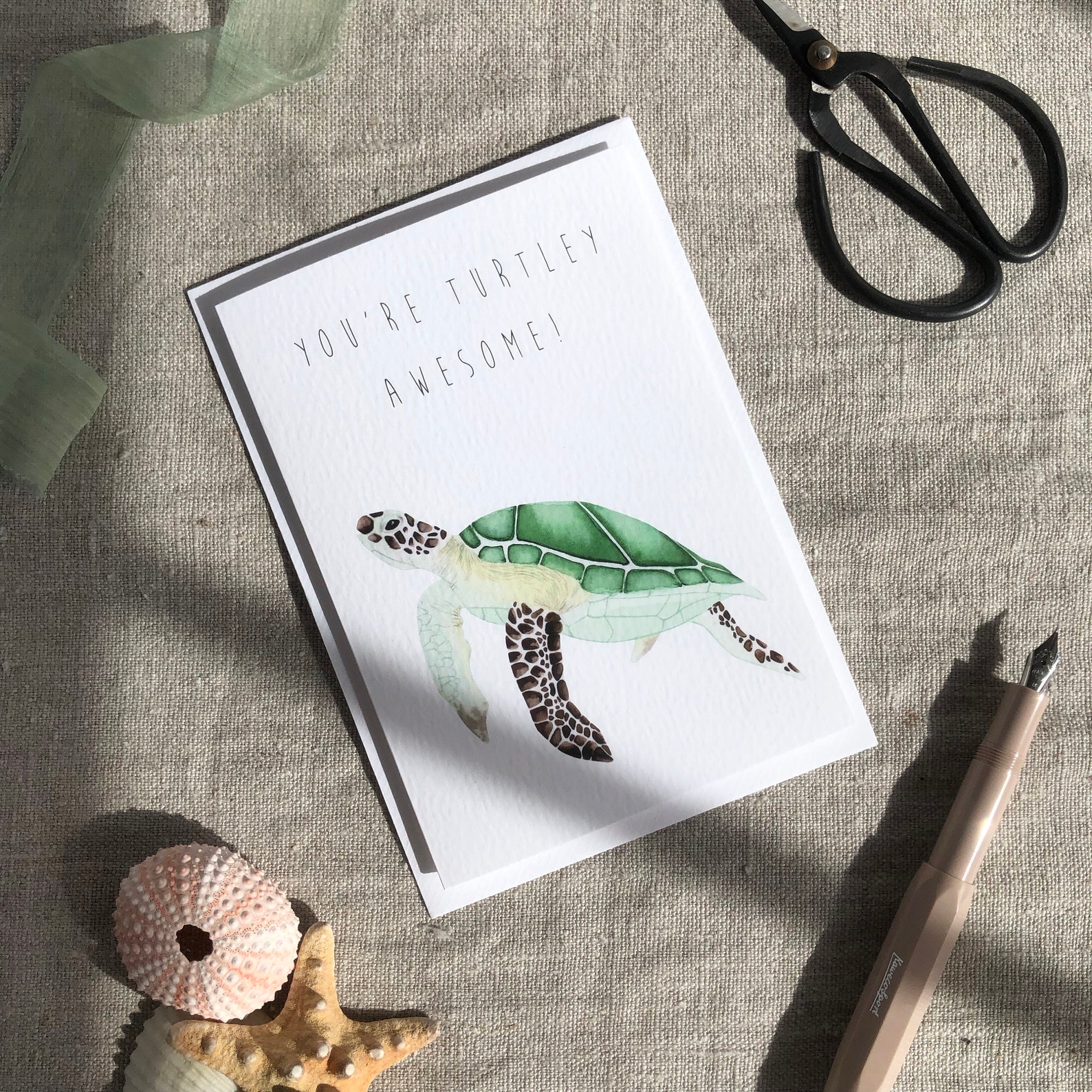 Ocean Card | Cute Watercolour Animal Illustrated Card | Appreciation ...