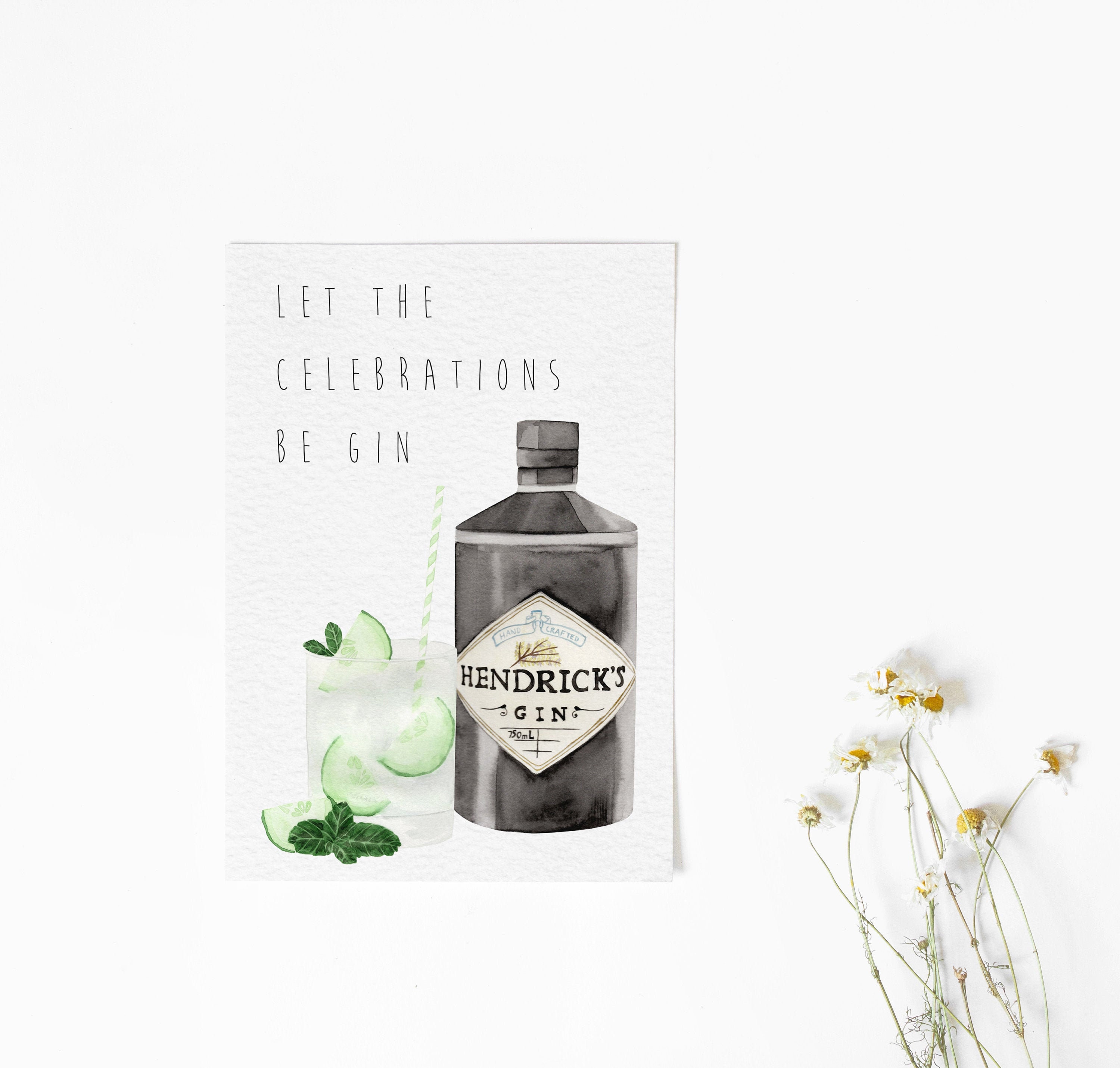Gin Card Birthday Celebration Card for Gin Lovers | Etsy