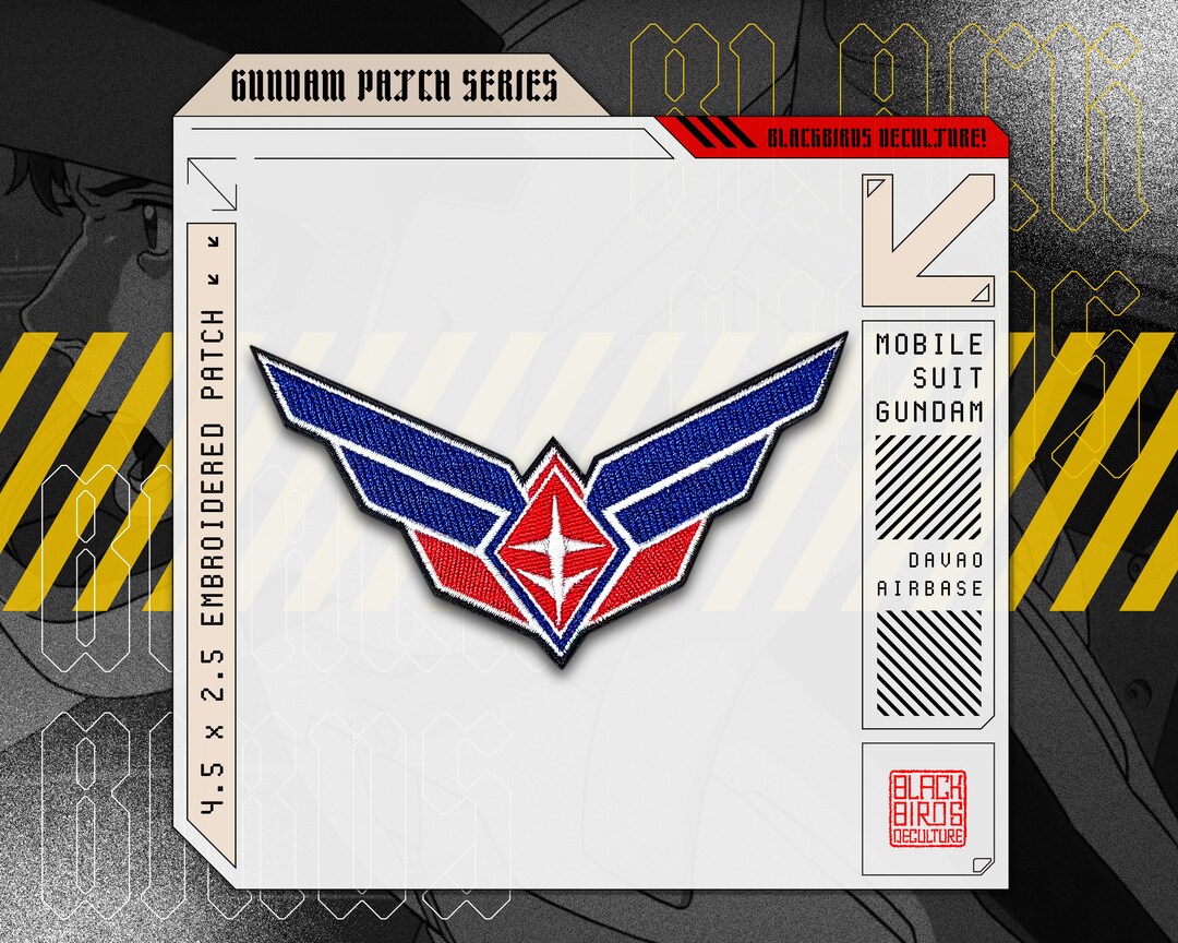 Mobile Suit Gundam: Pilot’s Wings Patch - Etsy