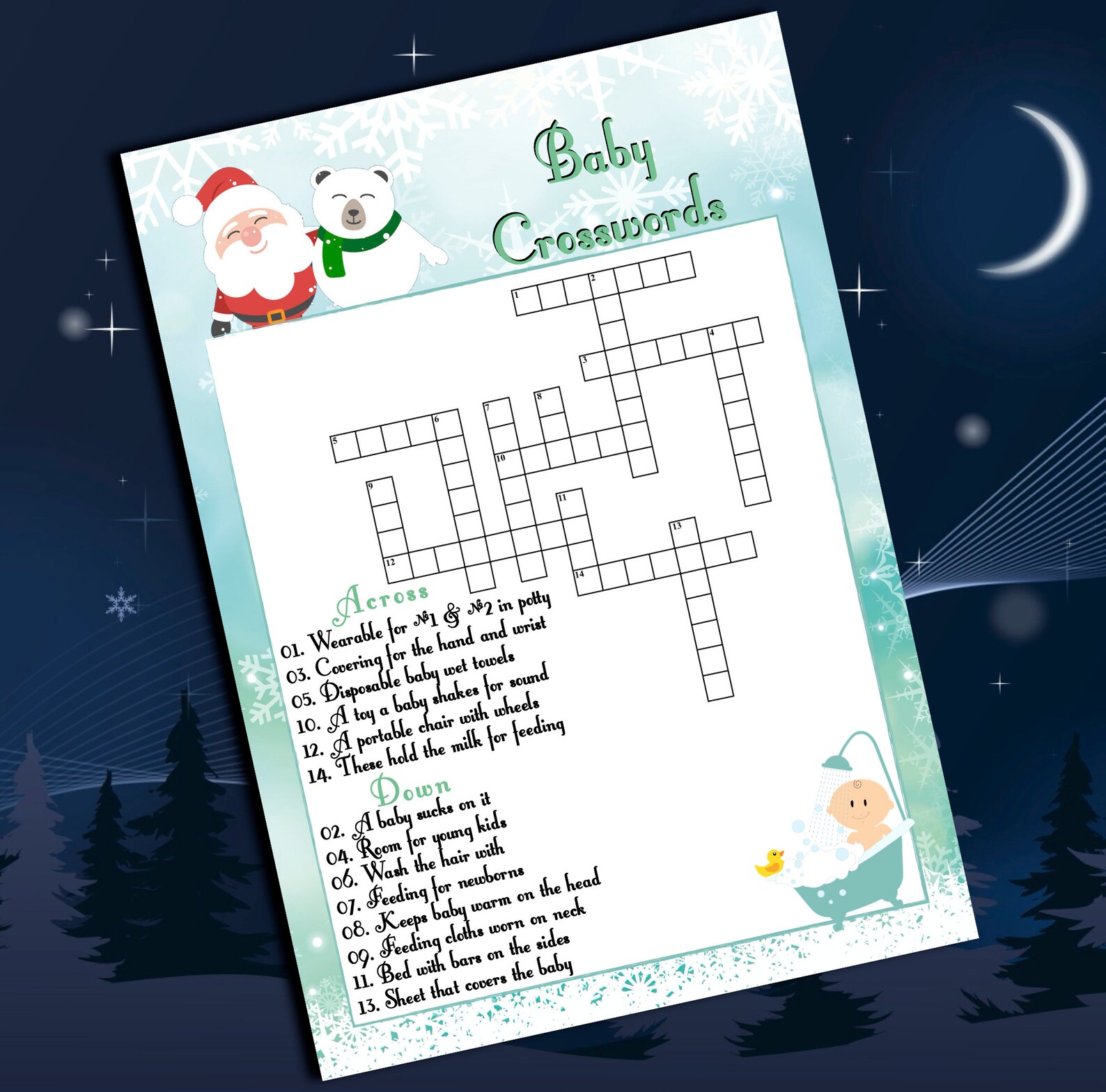 Christmas Baby Shower Games Package, Christmas Themed Baby Shower ...