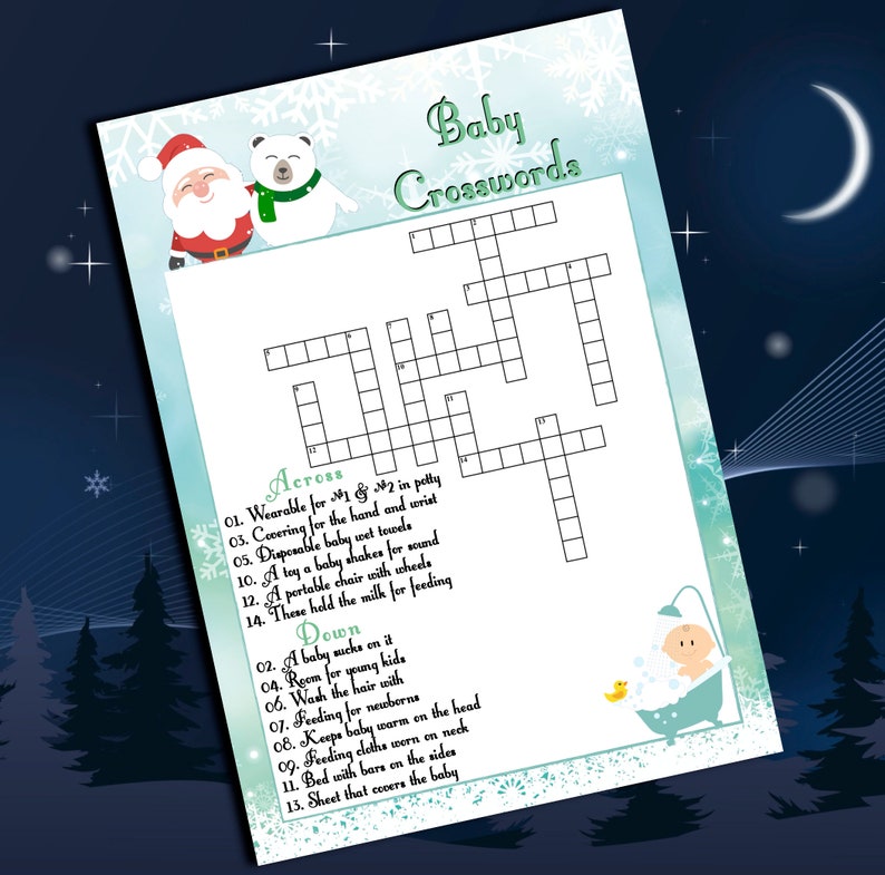 Christmas Baby Shower Games Package, Christmas Themed Baby Shower ...