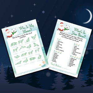 Christmas Baby Shower Games Package, Christmas Themed Baby Shower ...