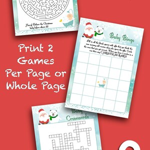 Christmas Baby Shower Games Package, Christmas Themed Baby Shower ...