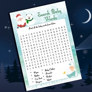 Christmas Baby Shower Games Package, Christmas Themed Baby Shower ...