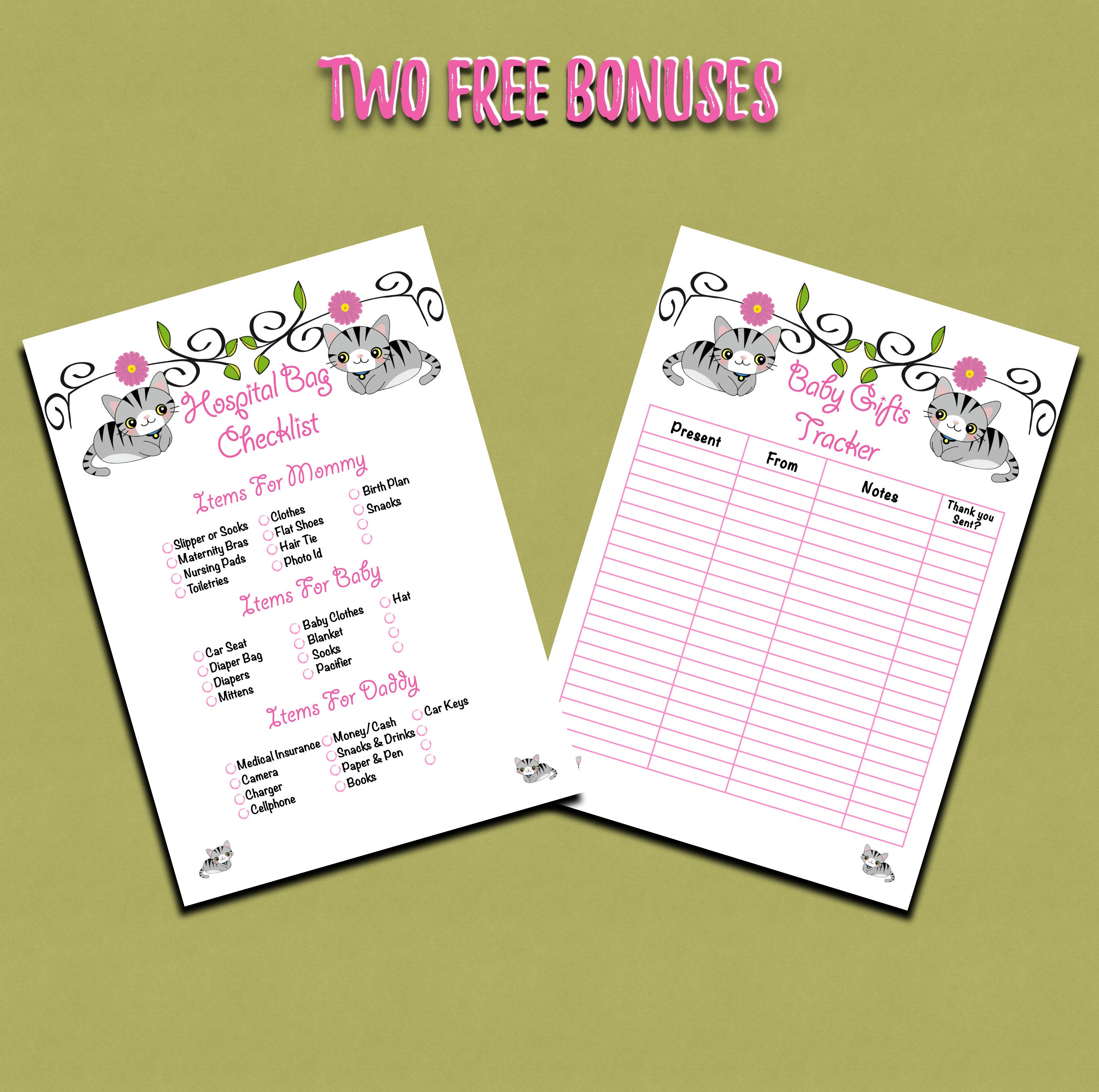 Cat or Kitten Baby Shower Games Package Set, Baby Shower Game Bundle ...