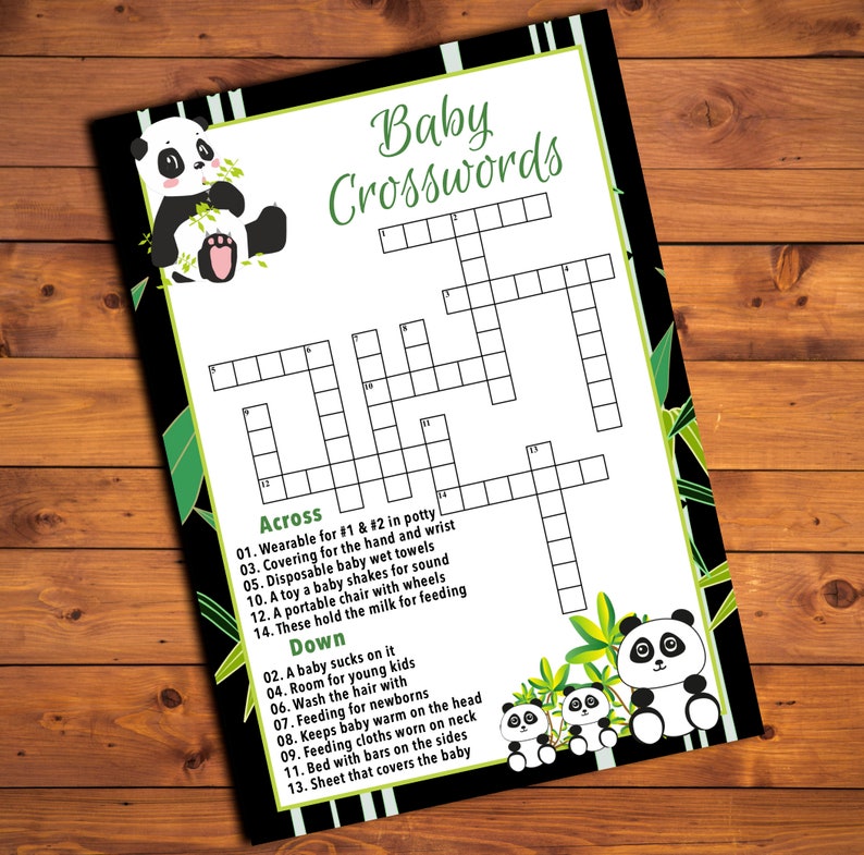 Panda Baby Shower Games Package, Panda Bear Baby Shower Games Set ...