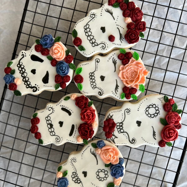 Sugar Skull Cookie - Etsy
