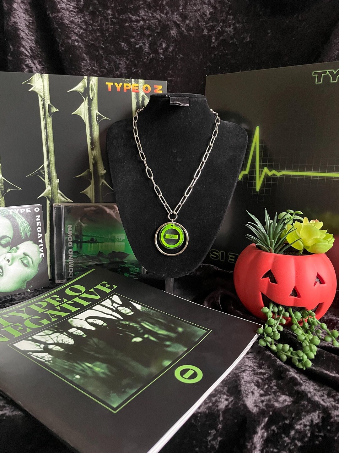 Type O Negative Symbol Logo Thick Chunky Steel Chain Gothic Doom ...