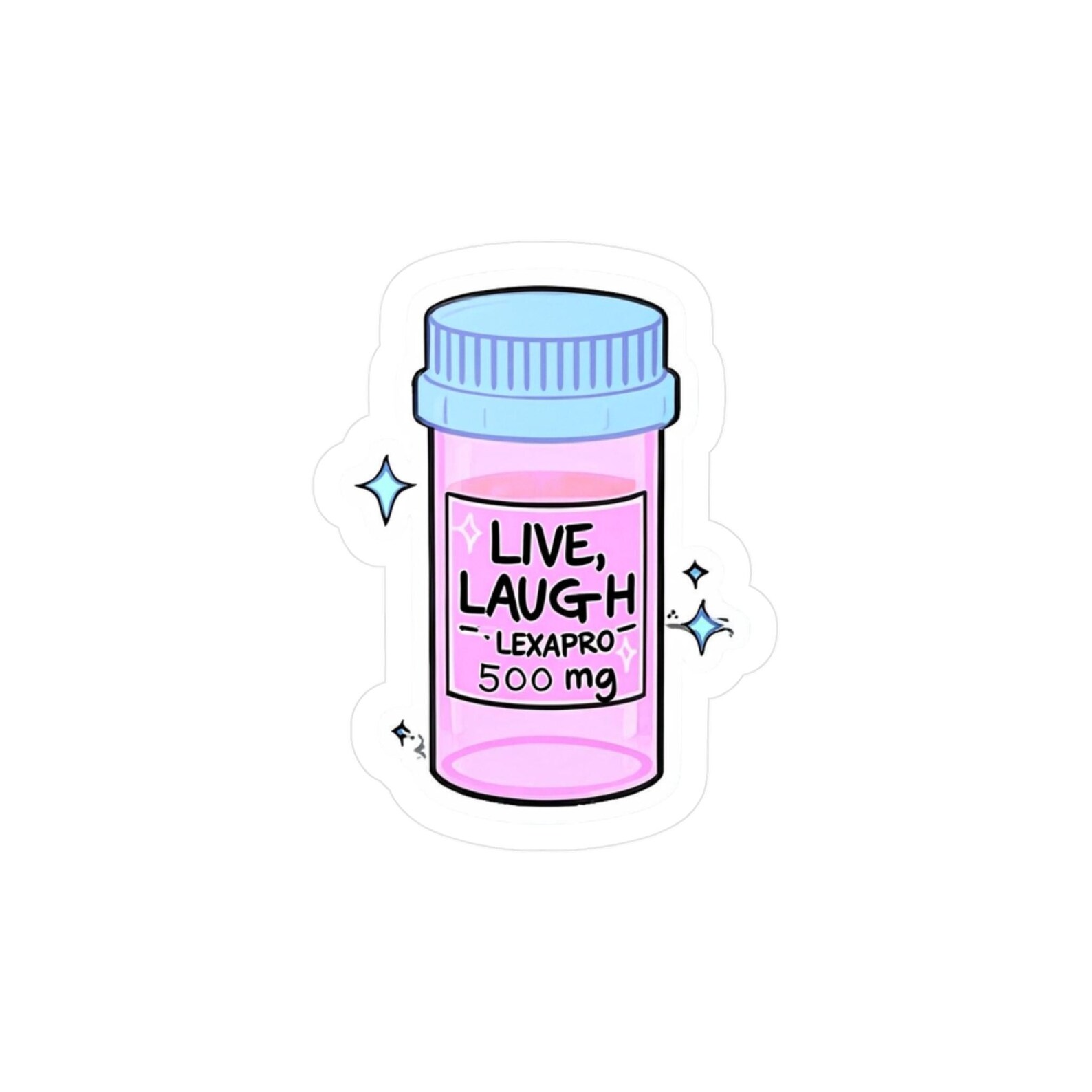 Live Laugh Lexapro Vinyl Decal, Mental Health Motivational Sticker ...