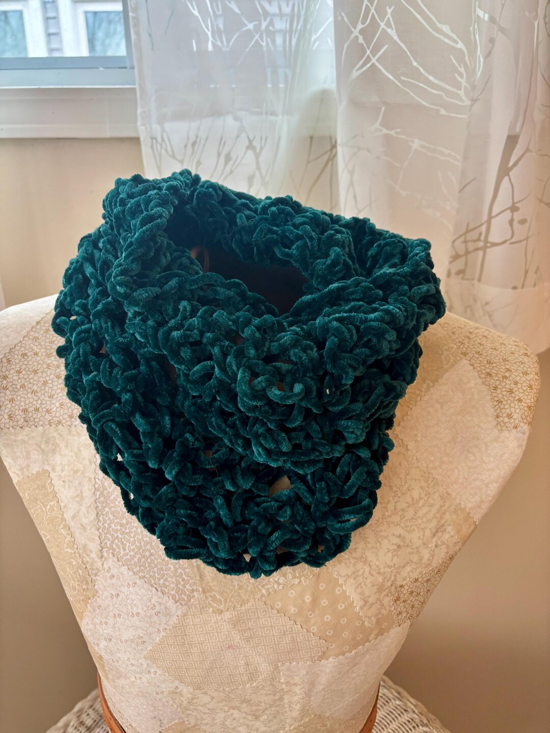 Velvet Cowl in Jewel Toned Teal—super Soft! - Etsy