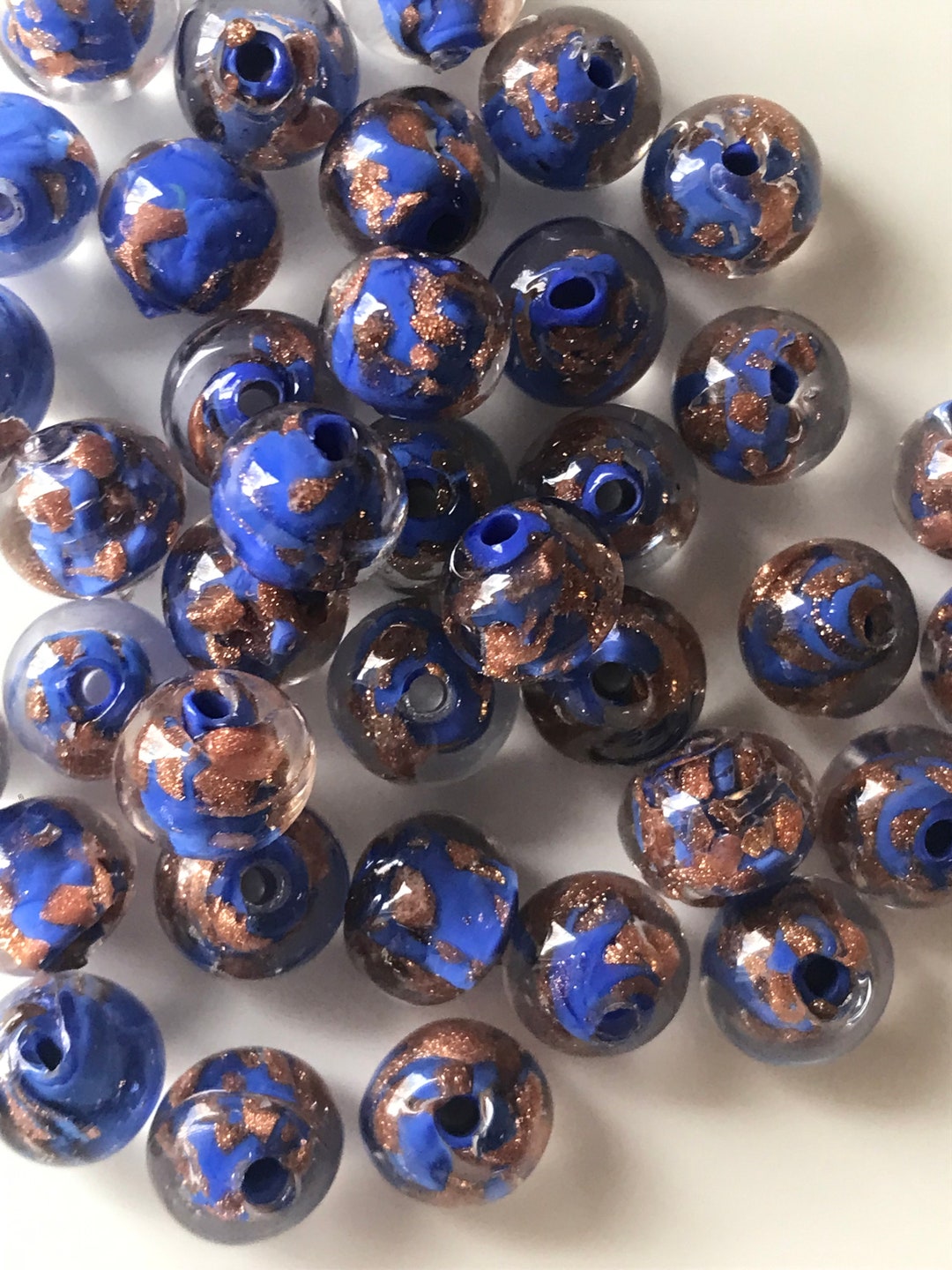 Venetian Beads,murano Glass Beads,lampwork Beads,venetian Glass,8mm ...