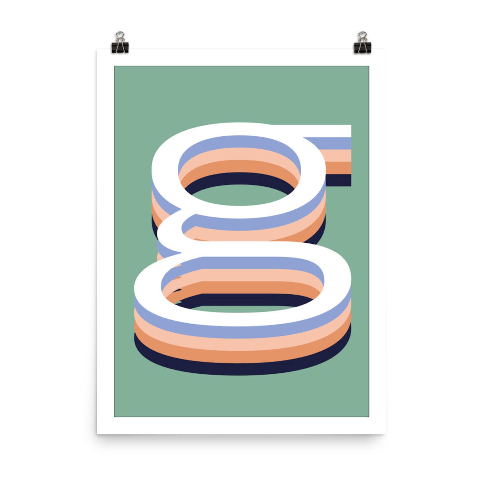 Graphic Letter G Typography Dorm Room Poster Apartment Decor | Etsy