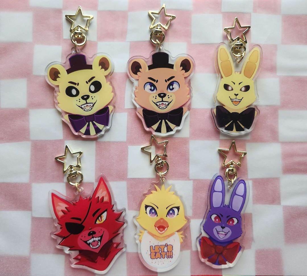 FNAF Keychain Charms! | Five Nights at Freddy's - Etsy