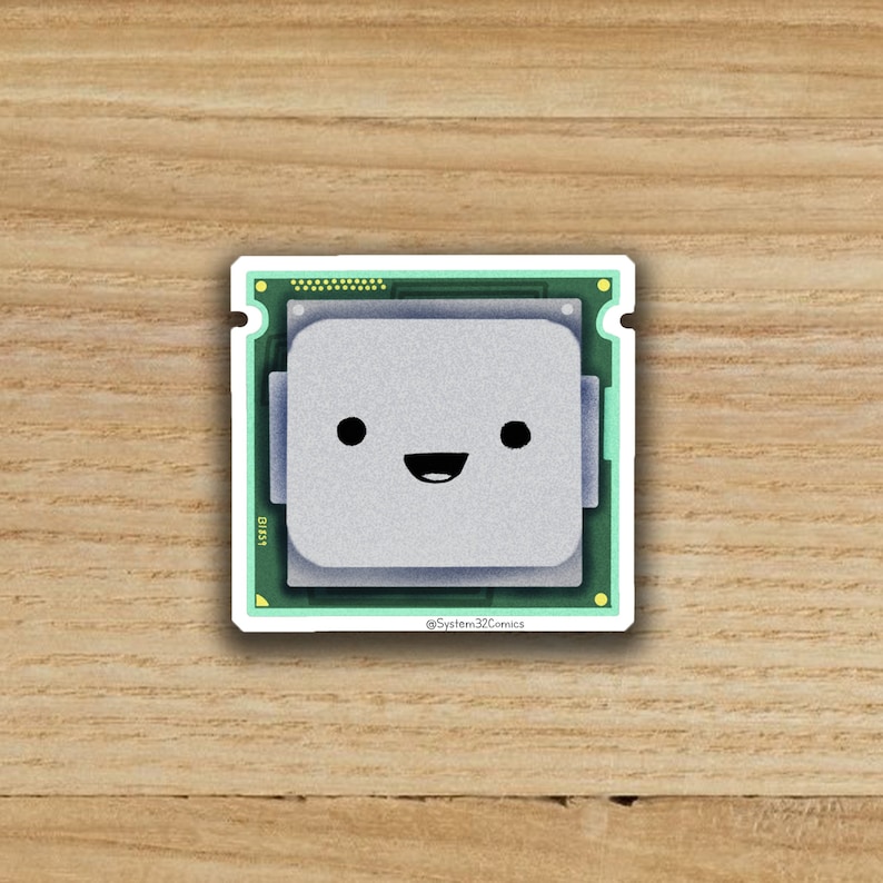 CPU Vinyl Sticker | Etsy