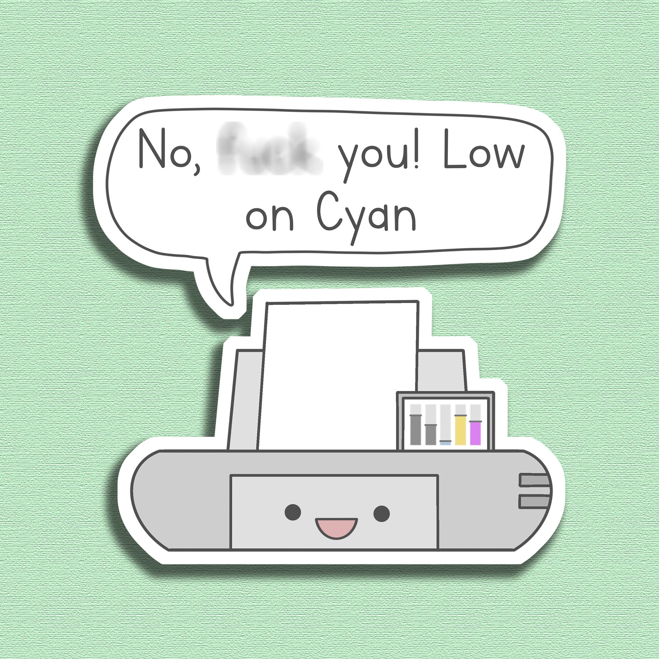 Potty Mouth Printer + Text Bubble Vinyl Sticker [explicit] - Etsy