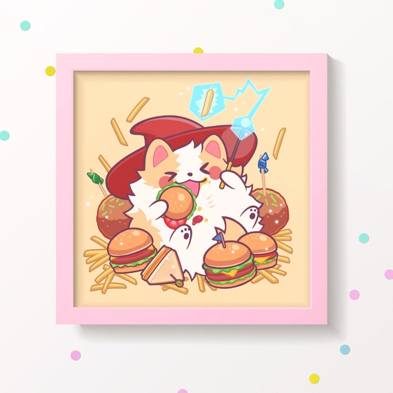 Pommy Print Hamburger Wizard - Etsy
