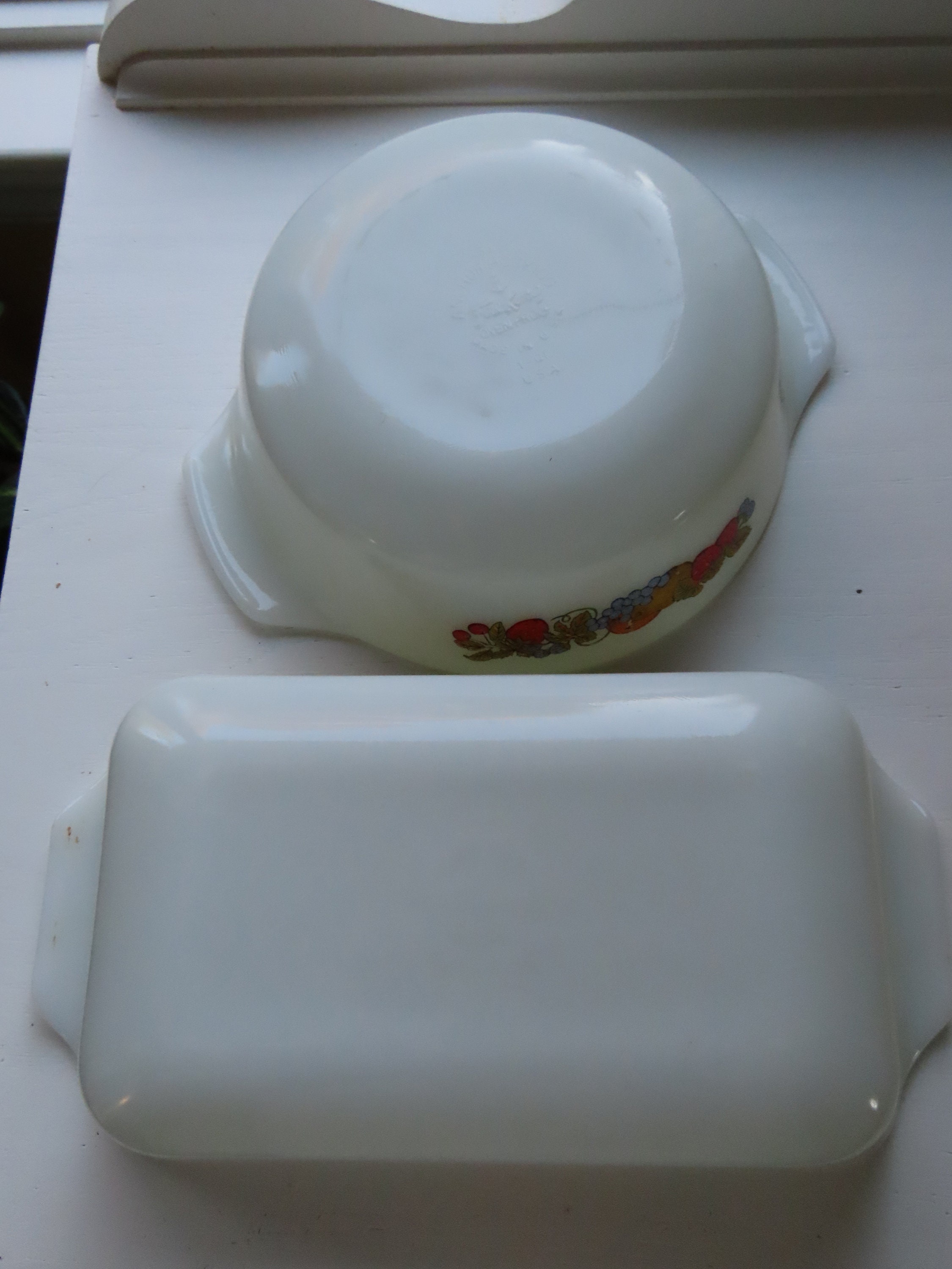 Vintage Fire King Fruit Harvest Pattern Set. Loaf Pan and Casserole - Etsy