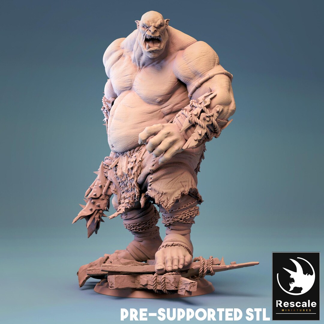 Ogre Miniature 28mm to 100mm Scale | Ogre Warrior Mini Dnd Miniature ...