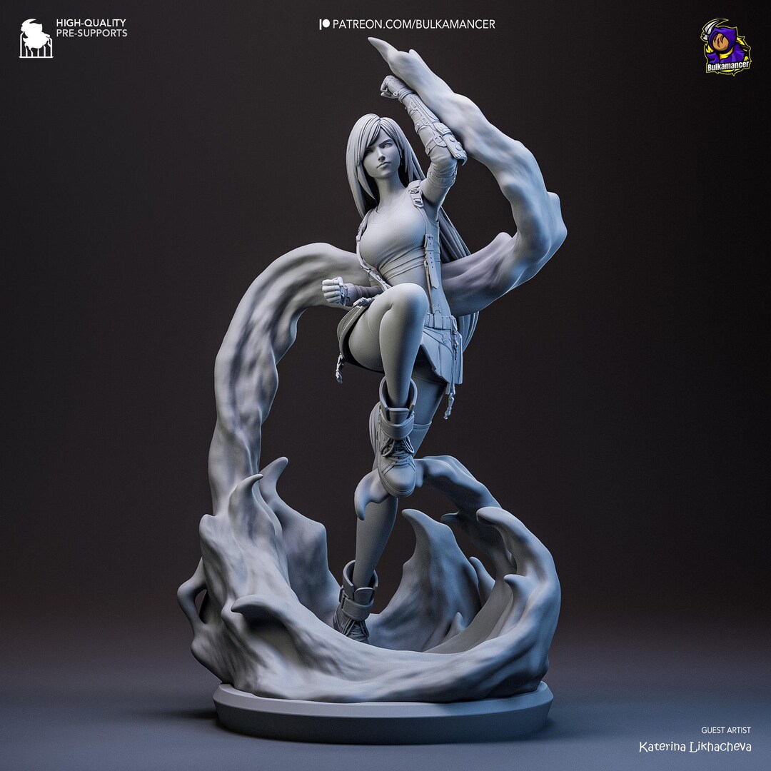 Tifa Lockhart Figure Large 253mm Height Final Fantasy Statue 3D Print ...