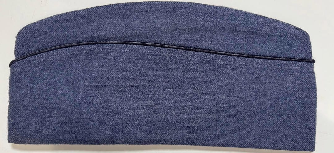 Vintage U.S. Military Blue Garrison Cap, Deep Blue, 10.5" X 4.75" - Etsy