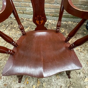 Sikes 1920’s Rocking Chair, Art Nouveau Style, With an Inlaid Wood ...