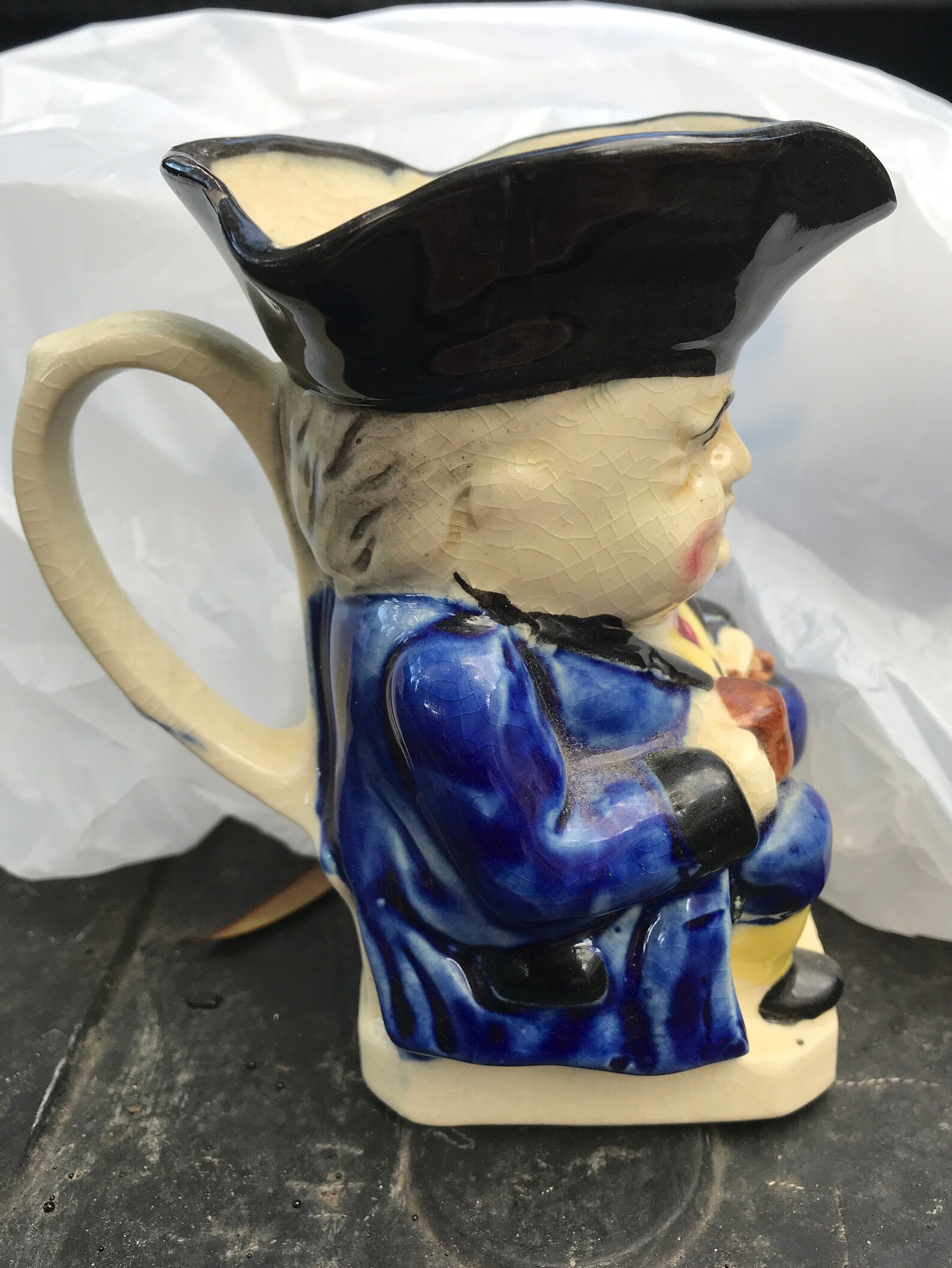 Sale Price Full Body Toby Mug. Colonial Man Sitting Smiling - Etsy