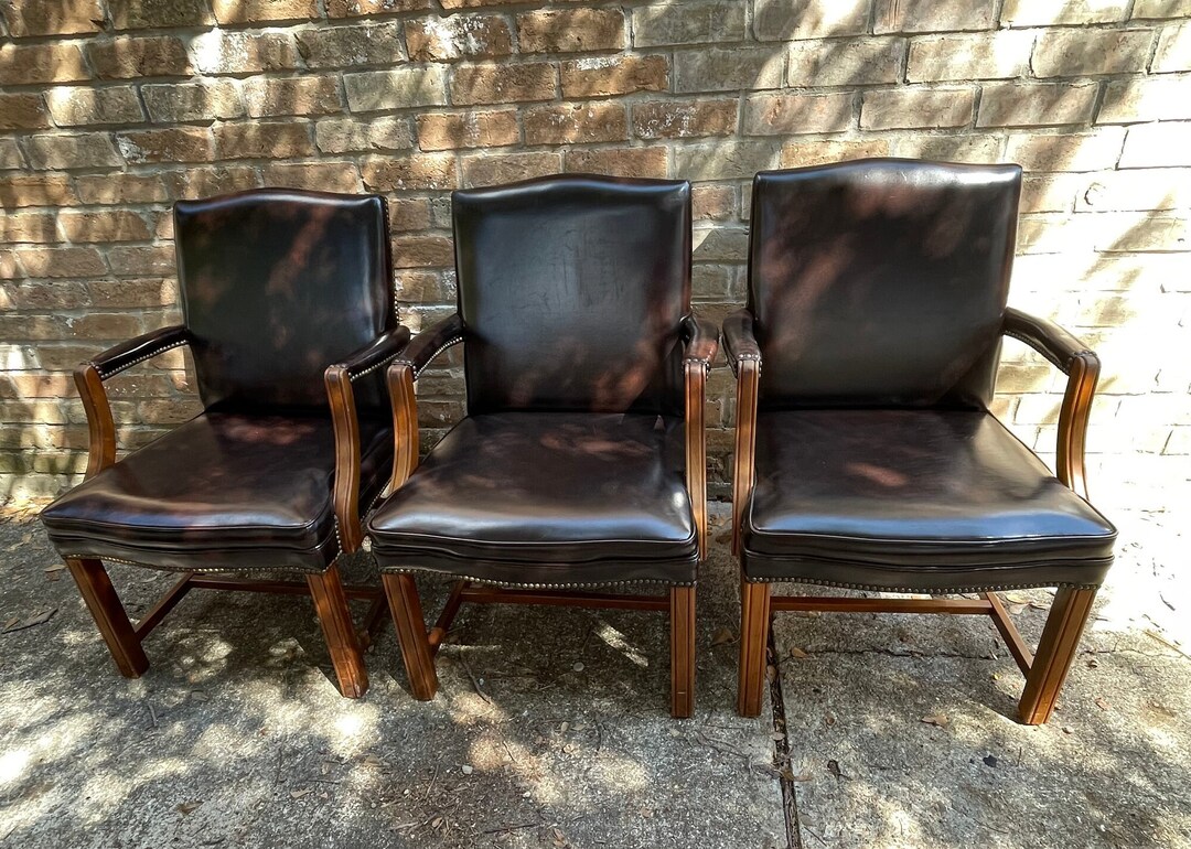 One Left of These Secretary Desk Old Office Chairs, Antique Leather ...