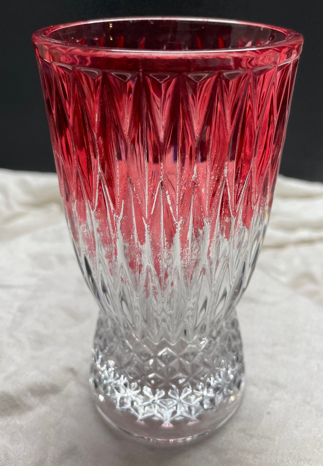 Valentine Red Glassware, Ruby Flash Tumbler - Etsy