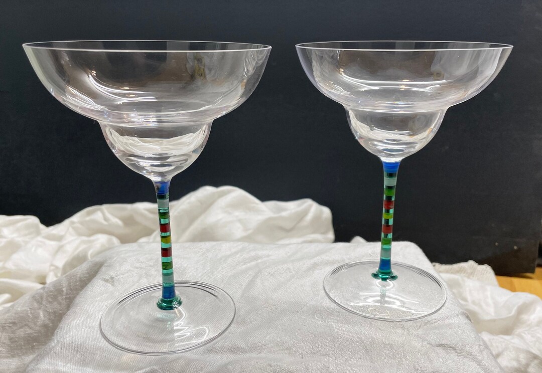 Margaritaville, Martini or Cosmopolitan Glasses. Set of 2, Rainbow ...