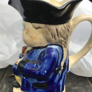 Sale Price Full Body Toby Mug. Colonial Man Sitting, Smiling, With Mug ...