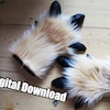 DIGITAL Feral Hand Paw Pattern for Fursuits - PDF Download - Etsy