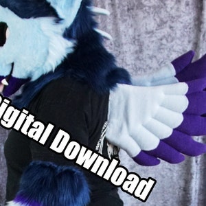 DIGITAL Angel Dragon Wing Pattern for Fursuits PDF Download - Etsy