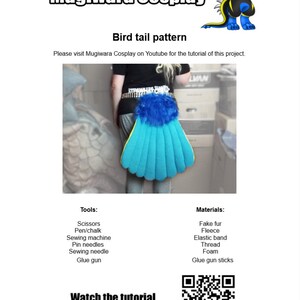 DIGITAL Bird Tail Pattern for Fursuits - PDF Download - Etsy