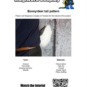 DIGITAL Bunny or Deer Tail Pattern for Fursuits - PDF Download - Etsy