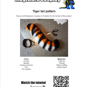DIGITAL Tiger Tail Pattern for Fursuits & Cosplay - PDF Download - Etsy