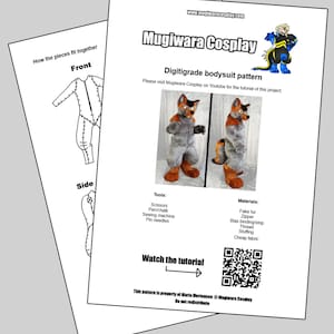 DIGITAL Digitigrade Bodysuit Pattern for Fursuits - PDF Download - Etsy