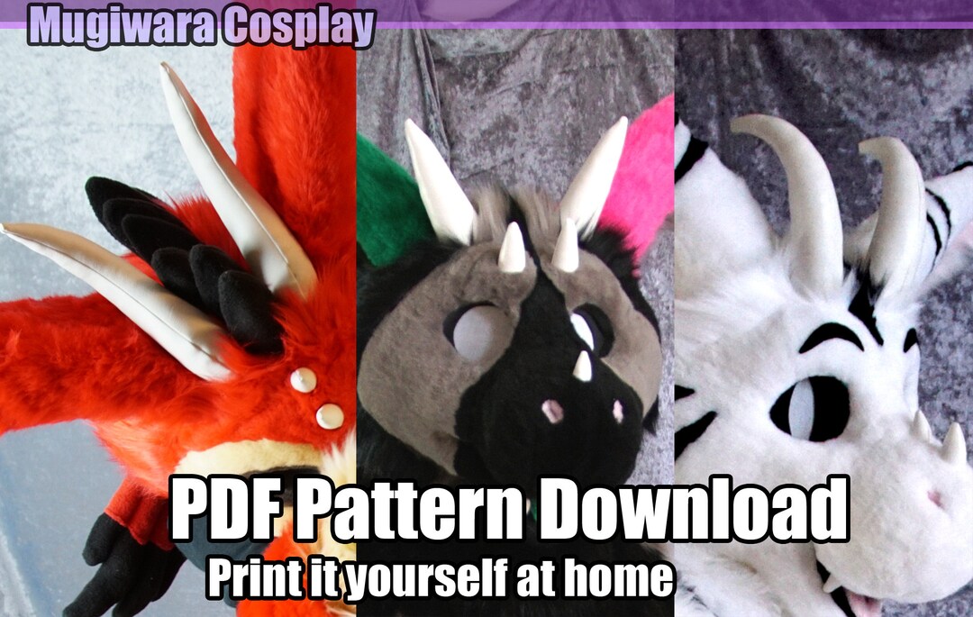 DIGITAL Horn Sewing Patterns for Fursuits and Cosplay - PDF Download - Etsy