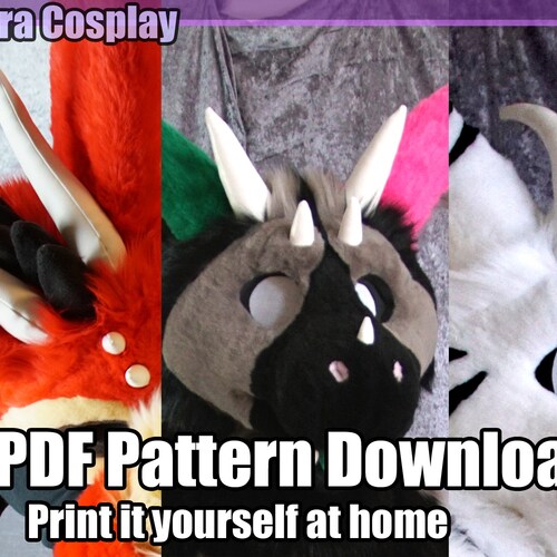 DIGITAL Dragon Tail Pattern for Fursuits PDF Download - Etsy