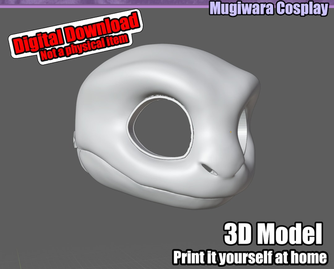 Chibi Reptile 3d-model STL Fursuit Head Base for 3d-printing - Etsy