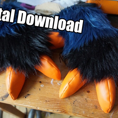 DIGITAL Wickerbeast Hand Paw Pattern for Fursuits PDF - Etsy