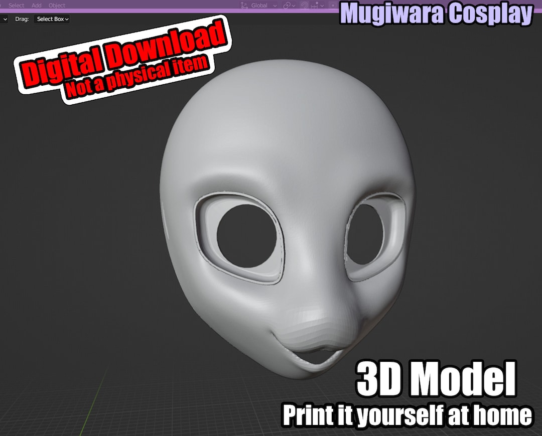 Slim Kemono 3d-model STL Fursuit Head Base for 3d-printing - Etsy