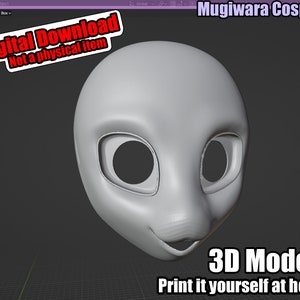 Slim Kemono 3d-model STL Fursuit Head Base for 3d-printing - Etsy