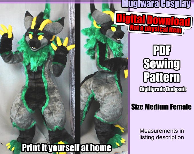 Digitigrade Fursuit Foamlegs Pattern Template for Fursuits and Cosplay ...