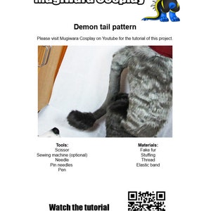 DIGITAL Demon Tail Pattern for Fursuits Téléchargement PDF - Etsy France