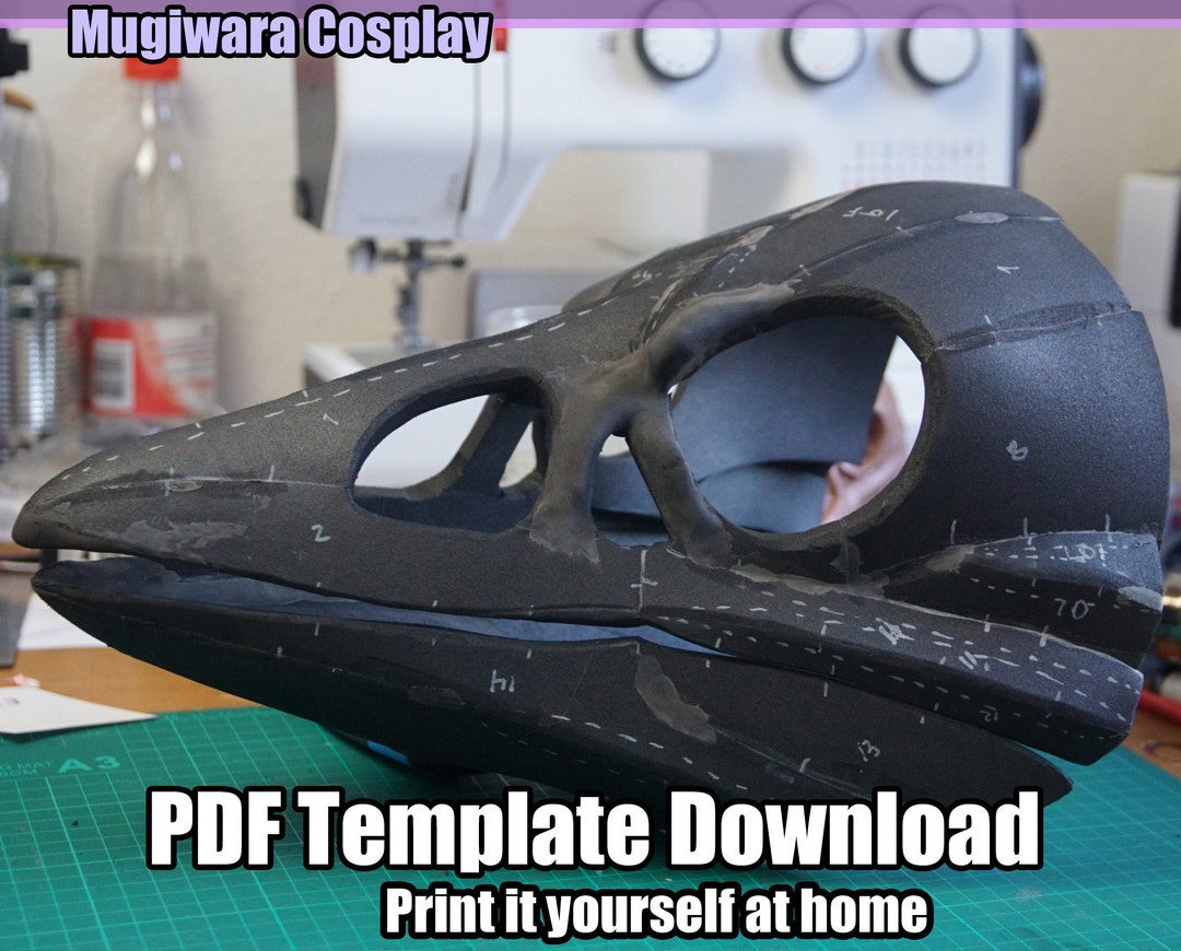 DIGITAL Foam Crow Skull Base for Fursuits - PDF Download - Etsy