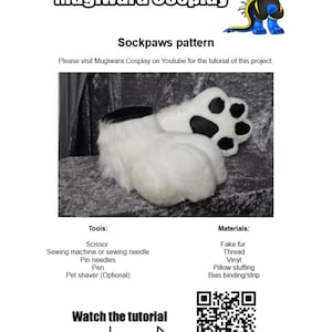 DIGITAL Sock Paws Pattern for Fursuits - PDF Download - Etsy