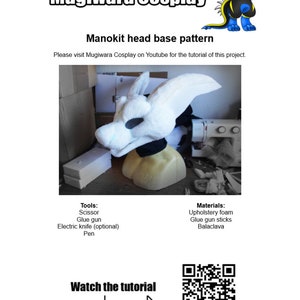DIGITAL Manokit Foam Head Base Pattern/template for Fursuits - PDF ...