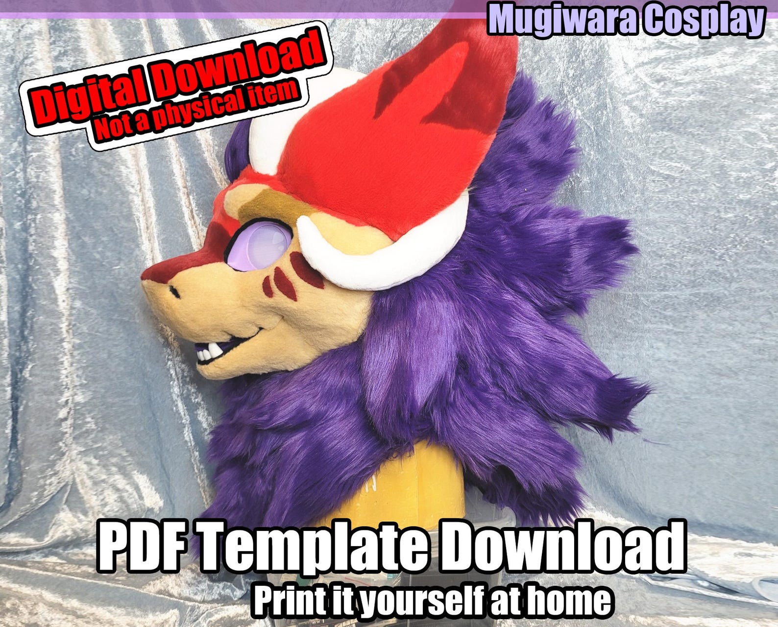 DIGITAL Fursuit Mane Pattern for Fursuits - PDF Download - Etsy