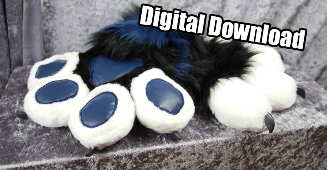 DIGITAL Puffy Hand Paw Pattern for Fursuits - PDF Download - Etsy